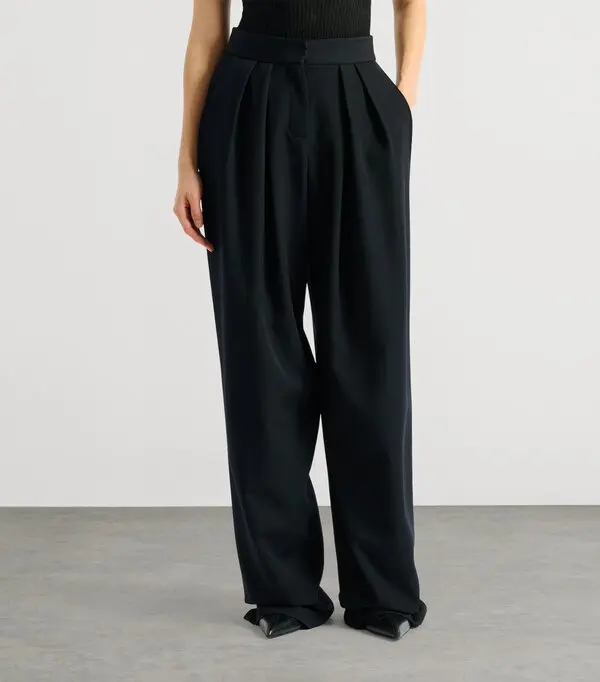 Balmain Virgin Wool Wide-leg Trousers