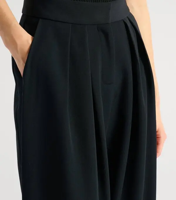 Balmain Virgin Wool Wide-leg Trousers