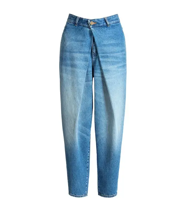Balmain Layered Mid-rise Barrel Jeans