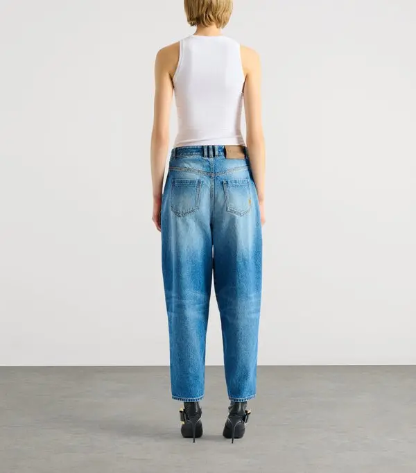 Balmain Layered Mid-rise Barrel Jeans