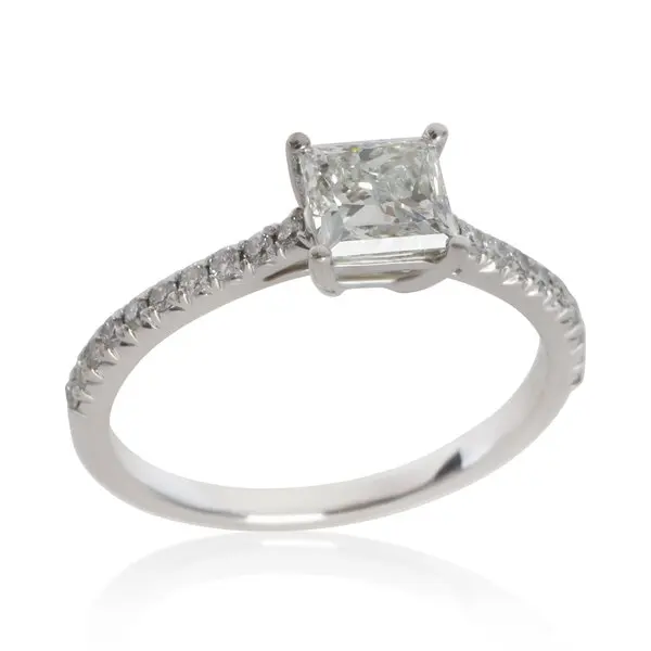 Tiffany & Co. 0.83 Carat Princess Diamond Novo Engagement Ring