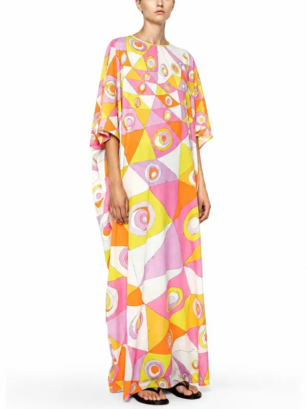 Emilio Pucci Cotton Kaftan With Geometric Print