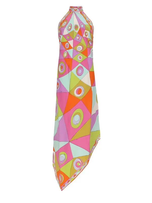 Emilio Pucci Abito In Twill Di Seta