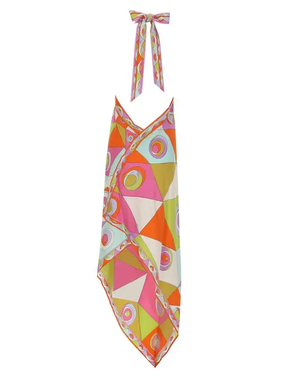 Emilio Pucci Abito In Twill Di Seta
