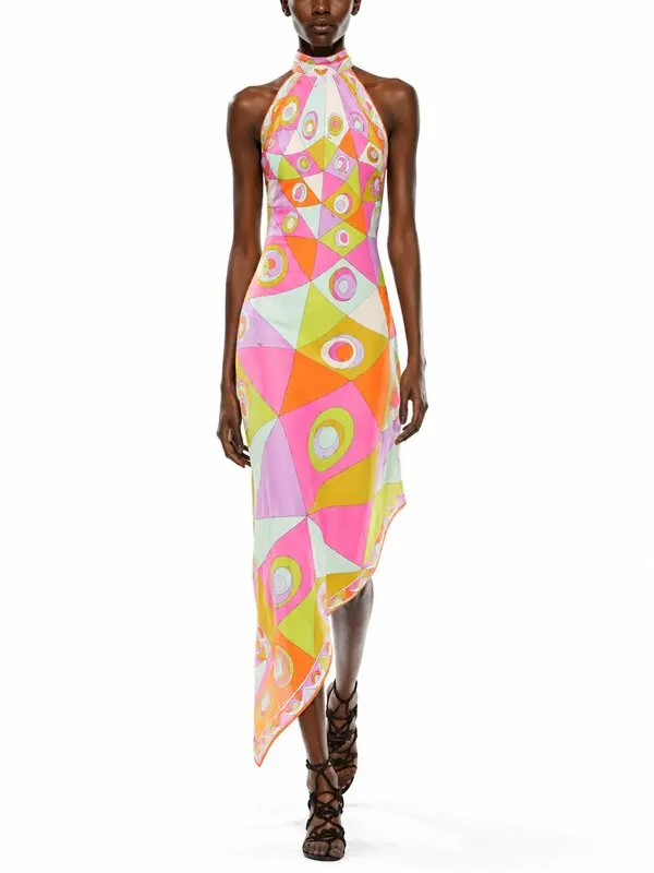 Emilio Pucci Abito In Twill Di Seta