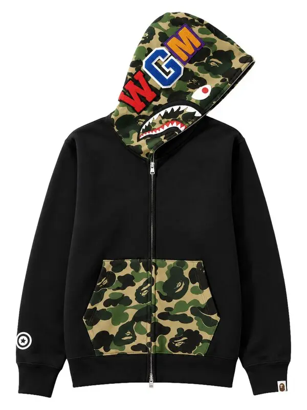 A BATHING APE Felpa "shark" Con Cappuccio