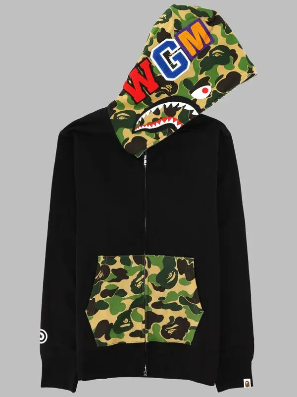 A BATHING APE Felpa "shark" Con Cappuccio