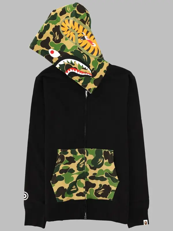 A BATHING APE Felpa "shark" Con Cappuccio