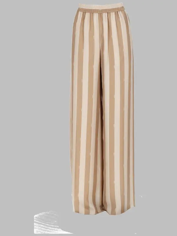 Fendi Silk Pequin Stripe Trousers