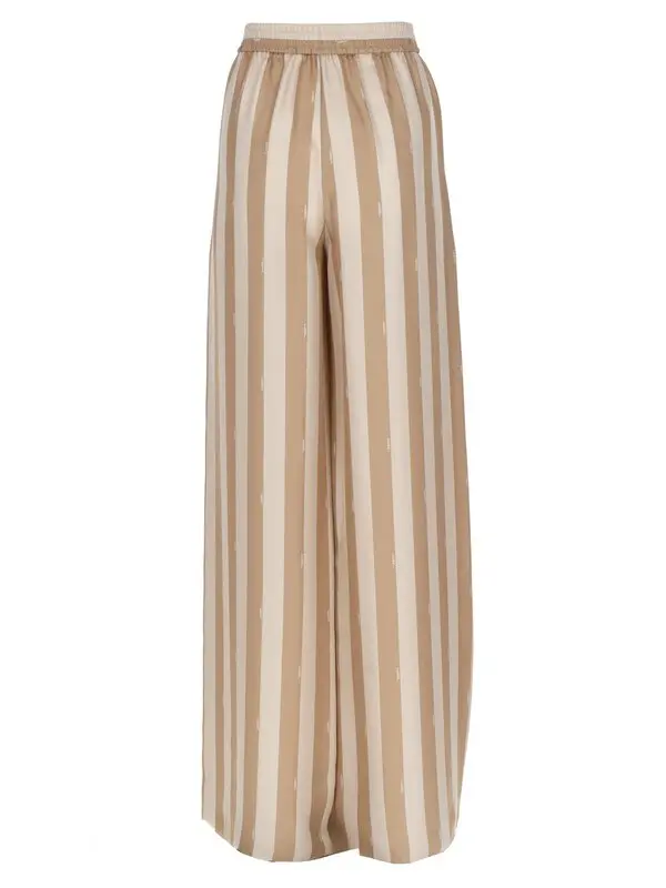 Fendi Silk Pequin Stripe Trousers