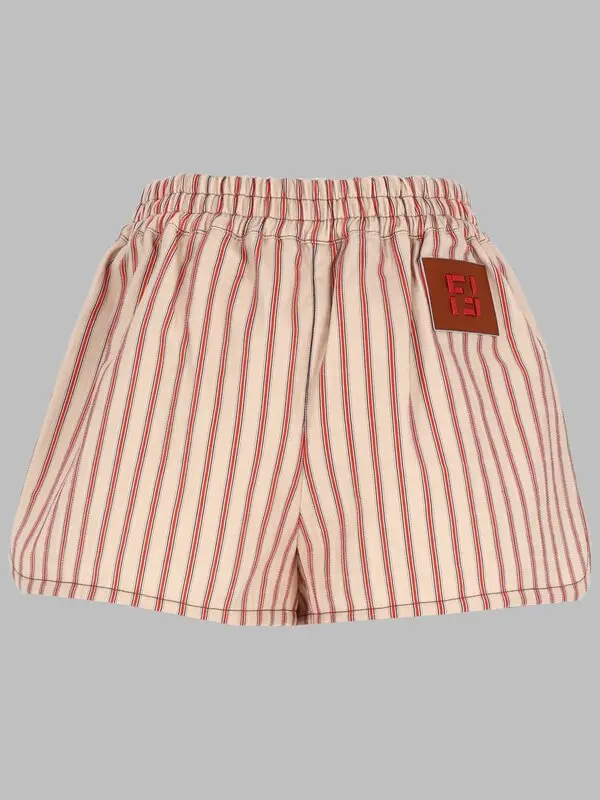 Fendi Striped Denim Shorts