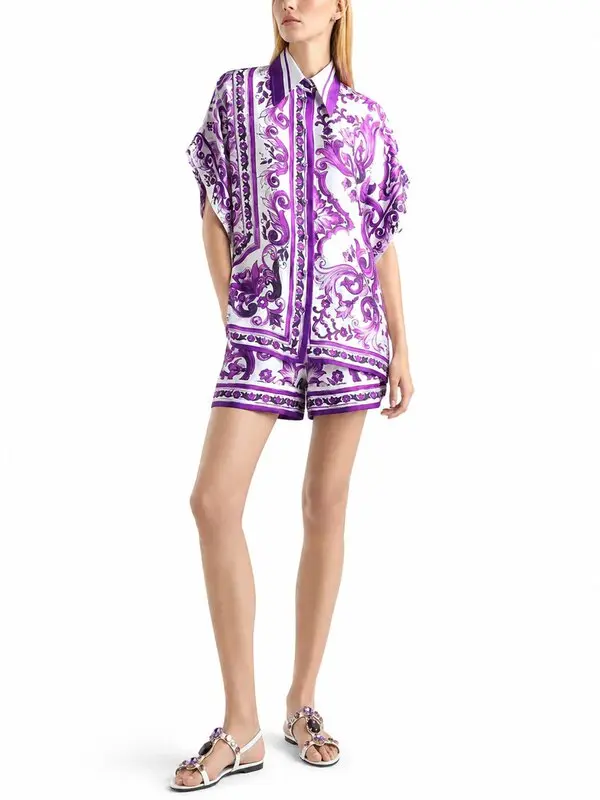 Dolce & Gabbana Majolica Print Twill Shirt