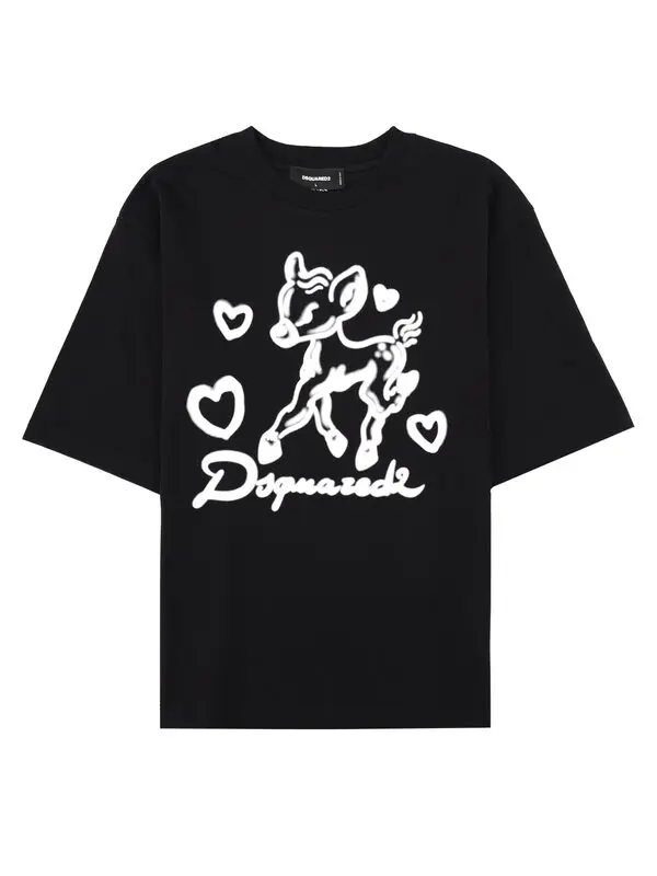 Dsquared2 T-shirt Con Stampa E Logo
