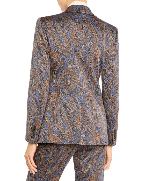 Etro Paisley Peak Lapel Fitted Jacket