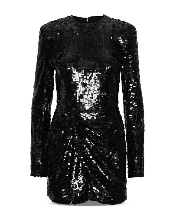 ROTATE BY BIRGER CHRISTENSEN Long Sleeve Sequin Mini Dress