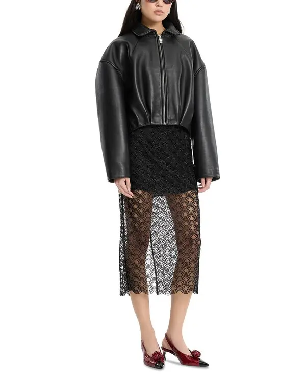 ROTATE BY BIRGER CHRISTENSEN Sequin Midi Pencil Skirt