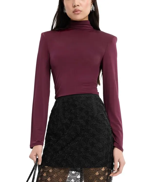 ROTATE BY BIRGER CHRISTENSEN Sequin Midi Pencil Skirt