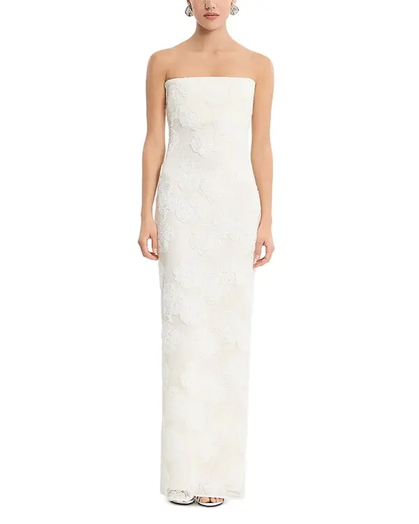 ROTATE BY BIRGER CHRISTENSEN Flower Mesh Tube Dress