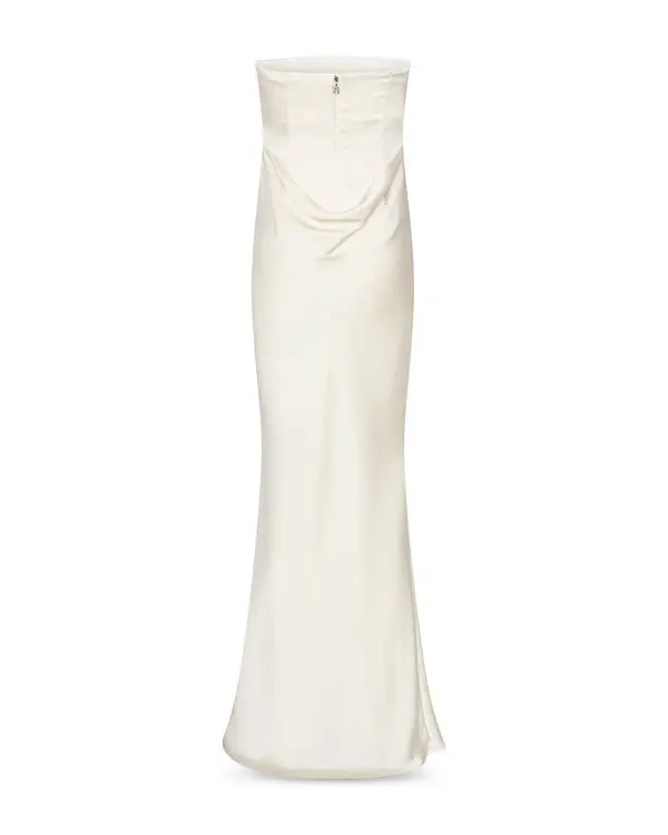 ROTATE BY BIRGER CHRISTENSEN Corsage Long Dress - Egret