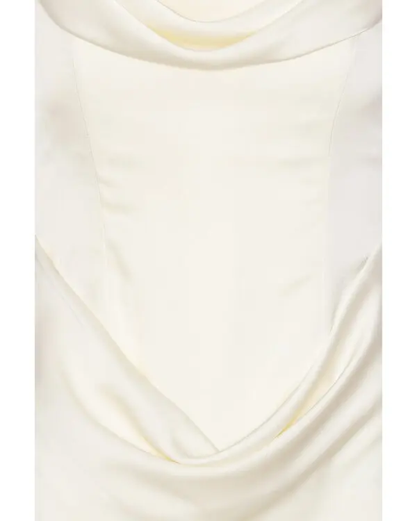 ROTATE BY BIRGER CHRISTENSEN Corsage Long Dress - Egret