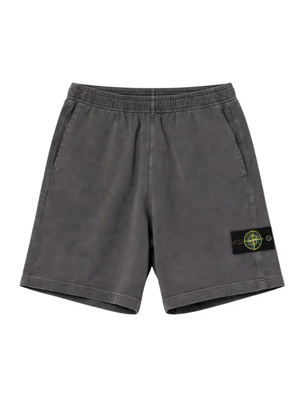 Stone Island Bermuda Shorts In Fleece Cotton