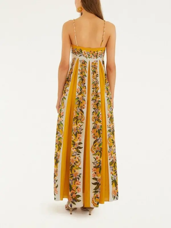 Farm Rio Hilo Maxi Dress With Floral Print