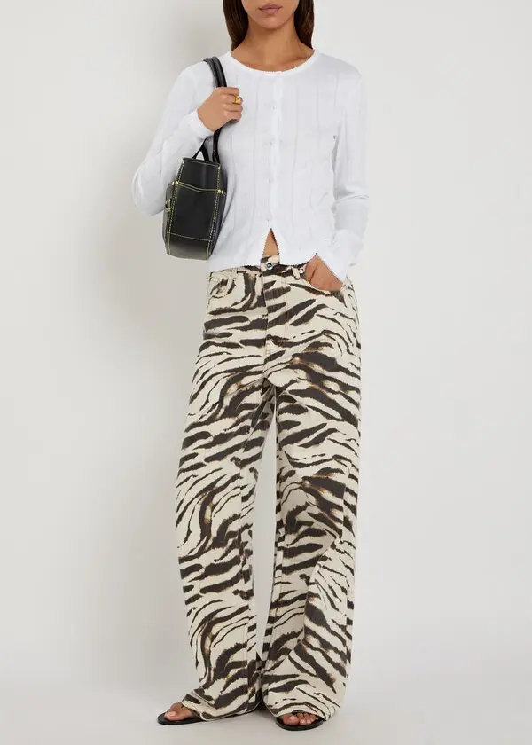GANNI Pointelle Cotton Top