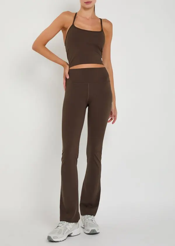 Vuori All The Feels Flared Stretch-jersey Leggings