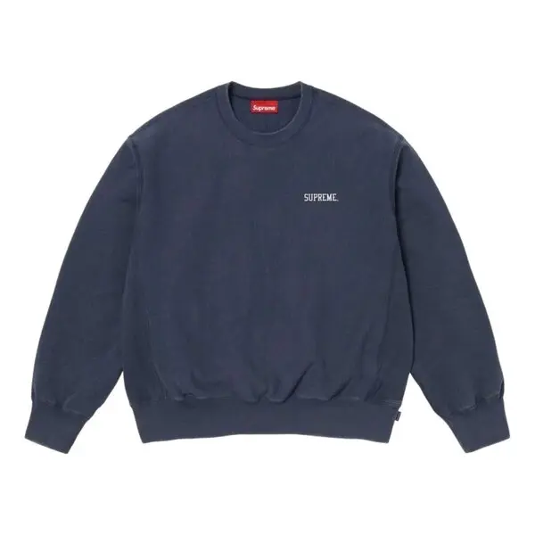 Supreme Ss26 Washed Crewneck - Navy