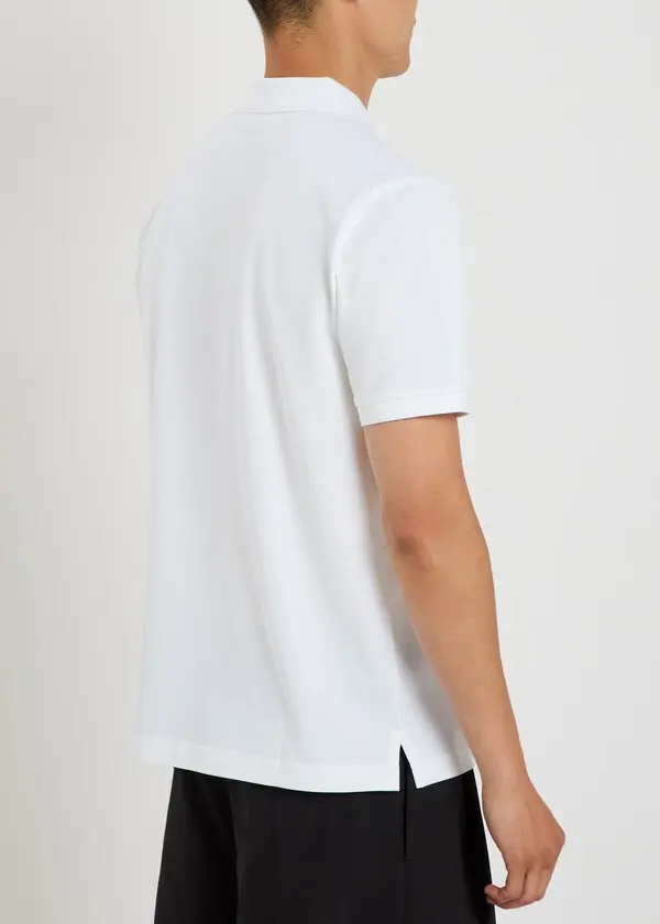 Gant Logo-embroidered Piqué Cotton Polo Shirt - White