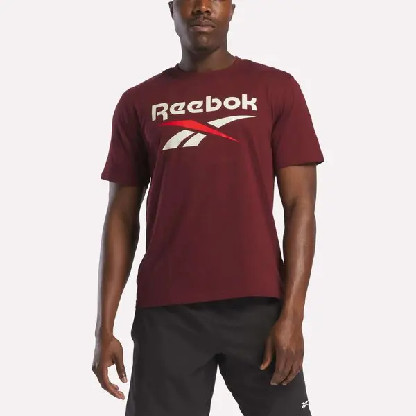 REEBOK Logo Crewneck T-shirt - Linen