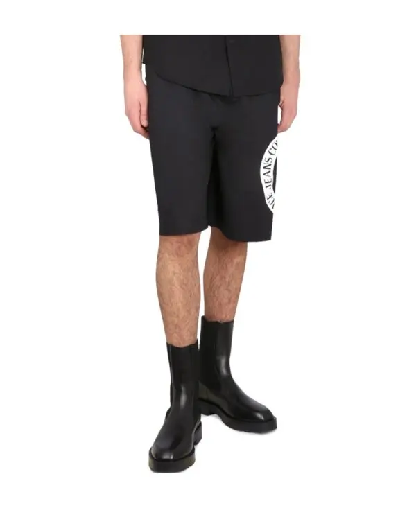 Versace Logo Print Elasticated Waistband Shorts