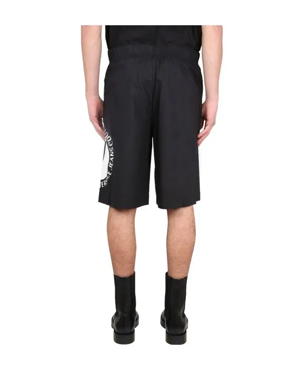 Versace Logo Print Elasticated Waistband Shorts