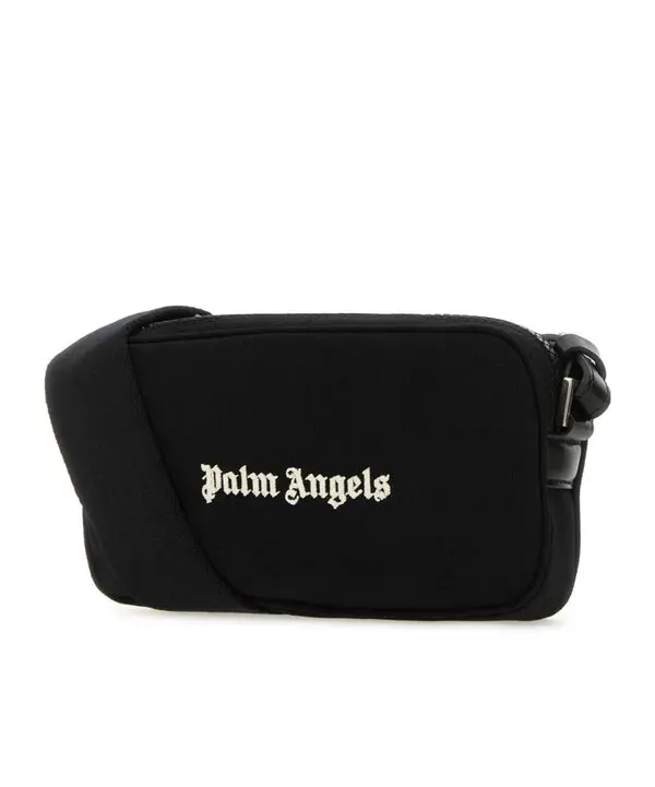 Palm Angels Monogram Embroidered Zipped Messenger Bag