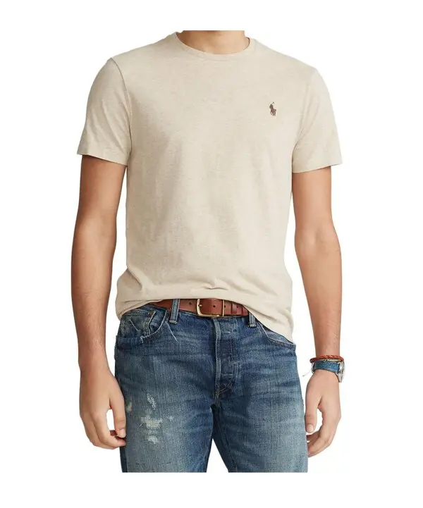 Polo Ralph Lauren Logo Embroidered Crewneck T-shirt - Beige