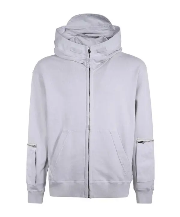 TEN C Long Sleeve Zip-up Hooded Sweatshirt