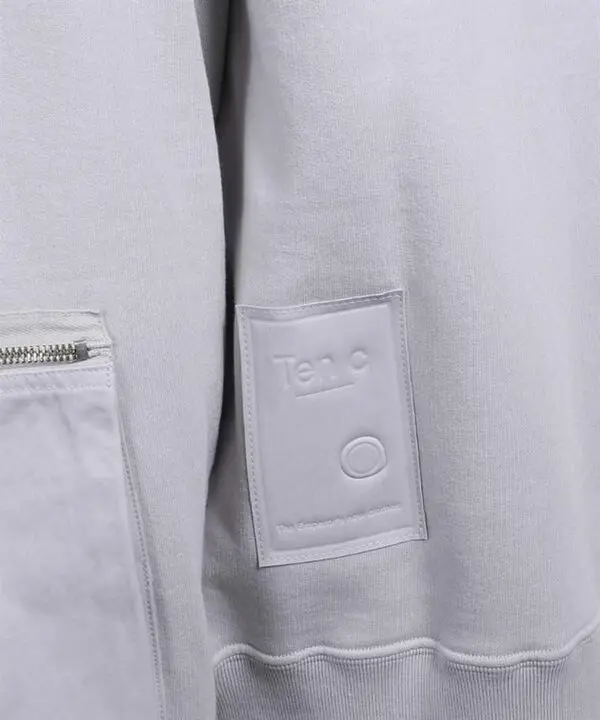 TEN C Long Sleeve Zip-up Hooded Sweatshirt