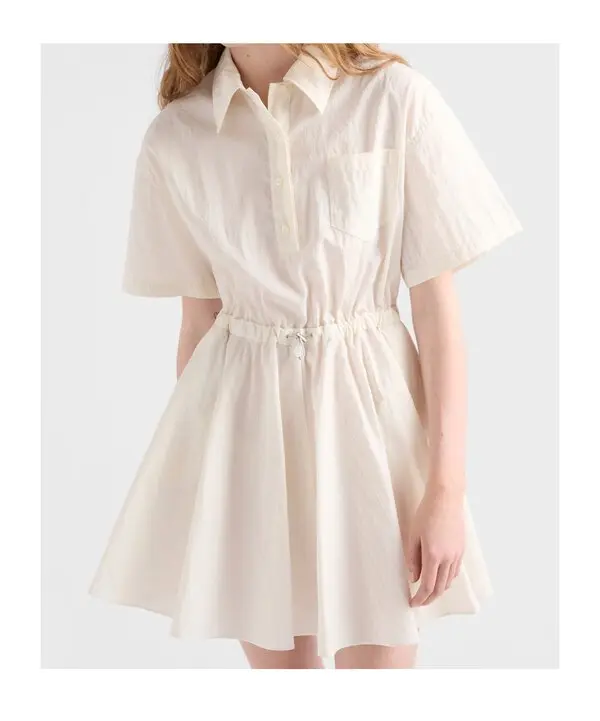 Prada Short-sleeved Technical Pongé Dress