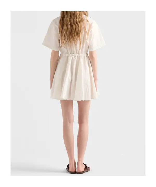 Prada Short-sleeved Technical Pongé Dress