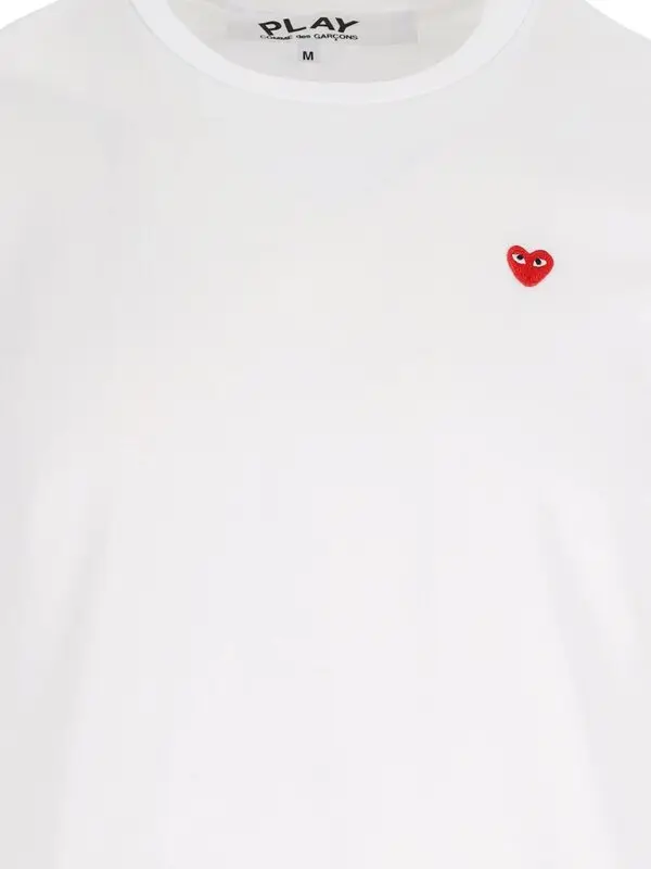 Play Comme Des Garcon Comme Des Garçons Play Heart Embroidered Crewneck T-shirt