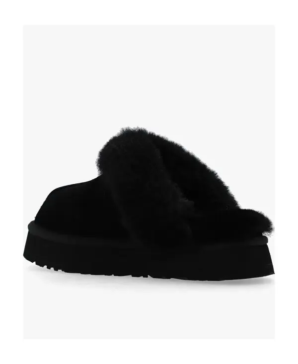 UGG Disquette Logo Embossed Platform Slippers