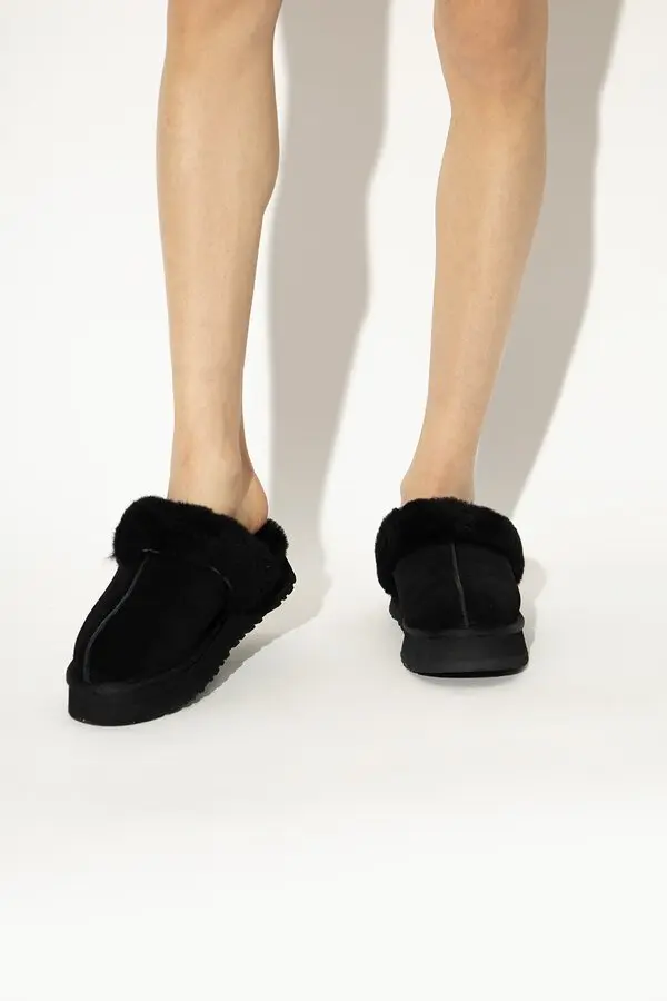 UGG Disquette Logo Embossed Platform Slippers