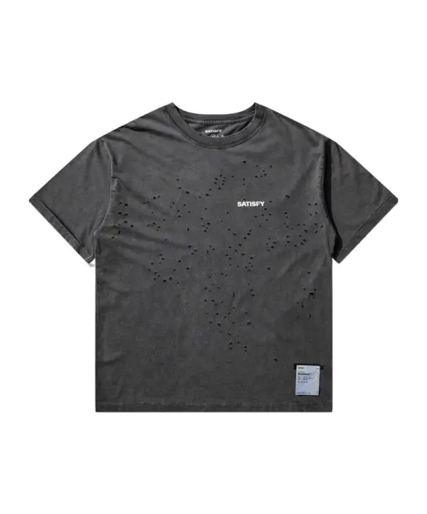 Satisfy Distressed Logo T-shirt - Black