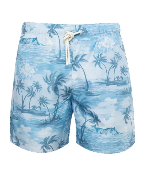 Palm Angels Sunset Printed Drawstring Swim Shorts