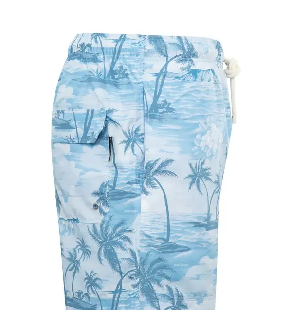 Palm Angels Sunset Printed Drawstring Swim Shorts