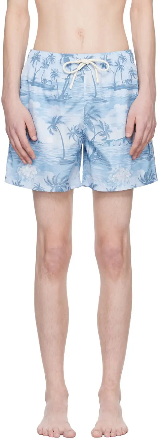 Palm Angels Sunset Printed Drawstring Swim Shorts