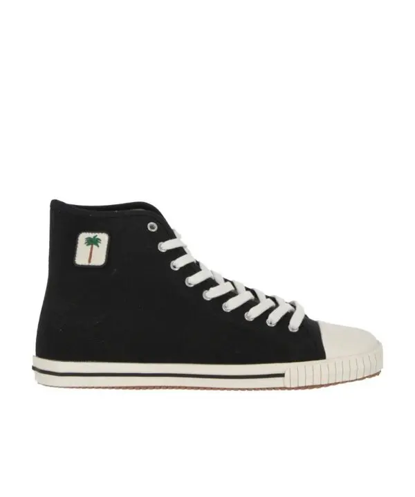 Palm Angels Logo-patch High-top Sneakers - Black