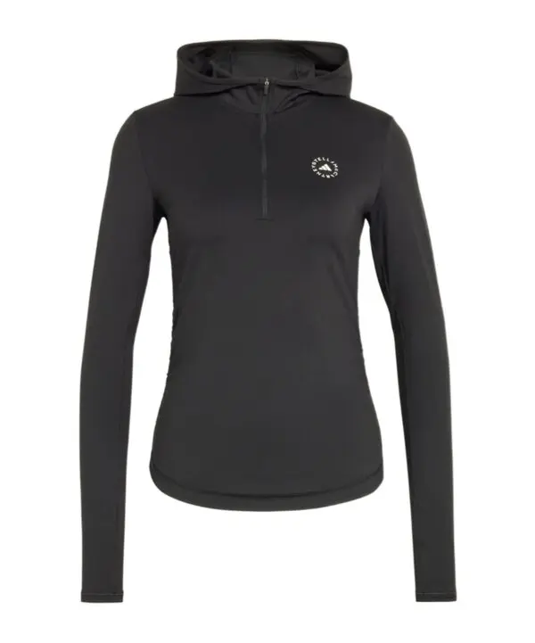 Adidas By Stella McCartney Studio Ruched Long Sleeve T-shirt - Black