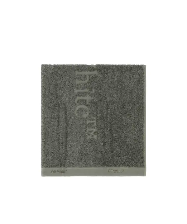 Off-White Bookish Logo-jacquard Towels - Black