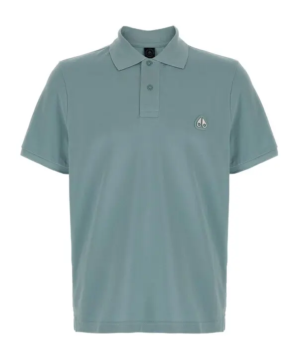 Moose Knuckles Logo Plaque Short-sleeve Polo Shirt - Green